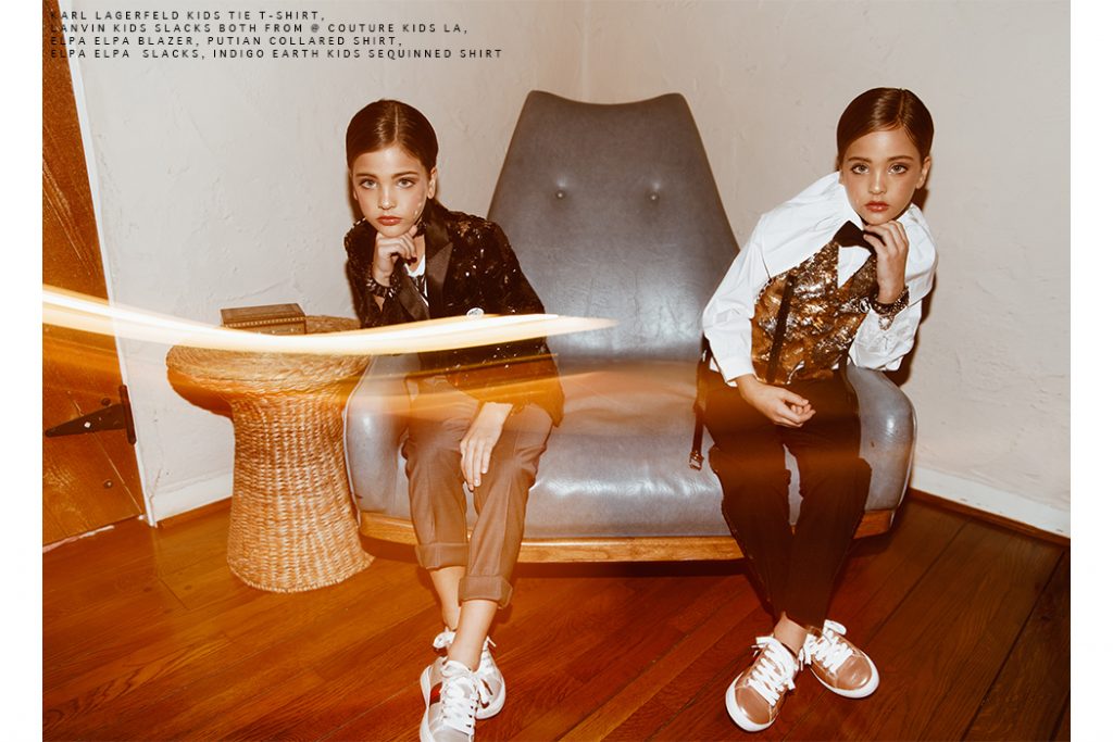 Editorial: Electricity Featuring The Clements Twins - Junior Style